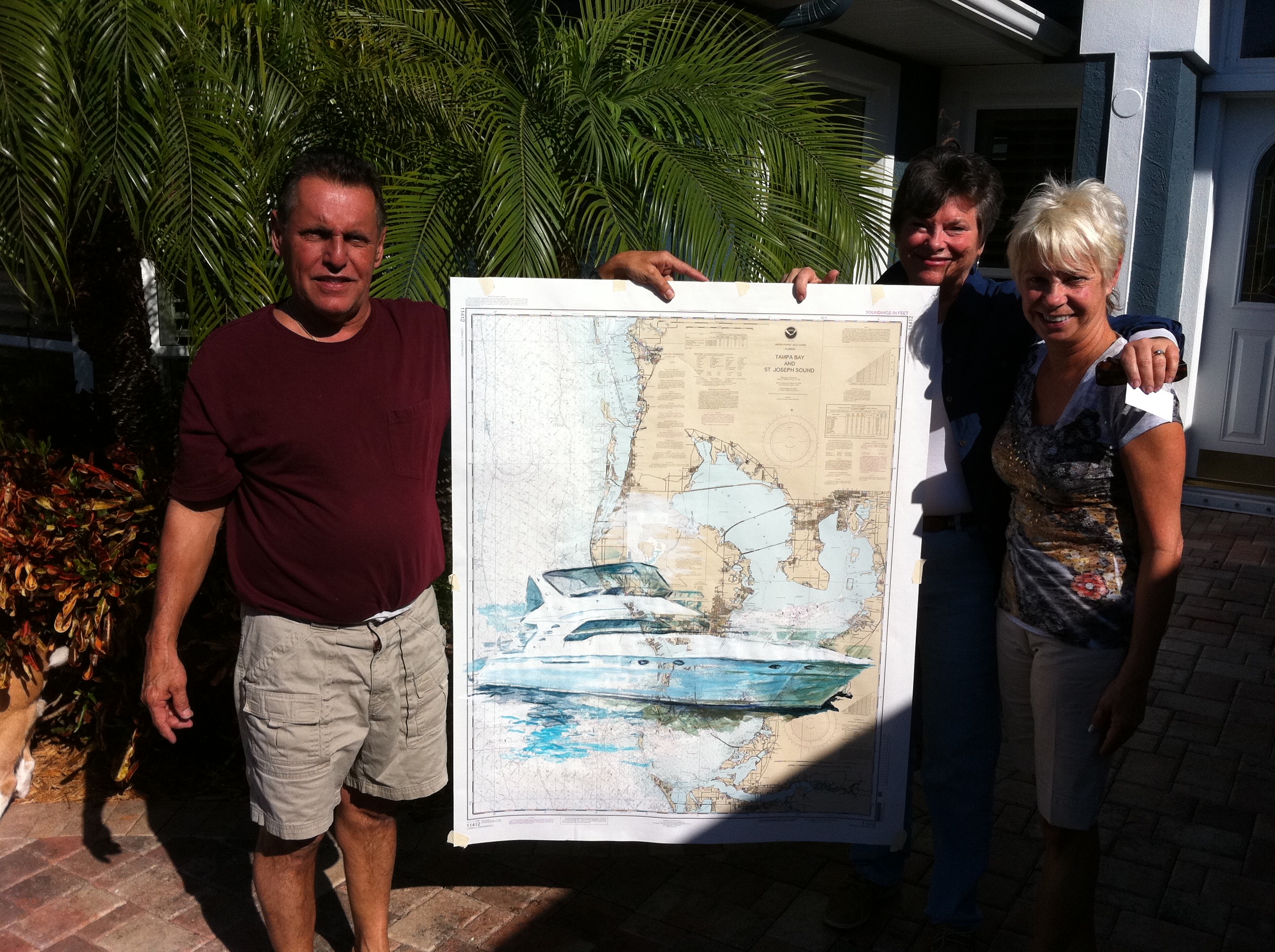 Art on Charts – Your boat painted on a chart of your choice!